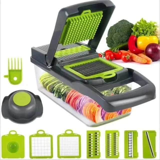 16 IN 1 Vegetable Chopper Salad Fruit Mandolin Slicer Food Dicer Cutter ...