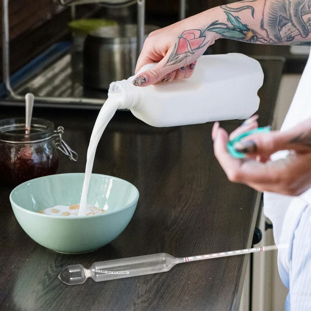 HOME LACTOMETER HYDROMETER Milk Whey Scale Lactometer Measuring Degree ...