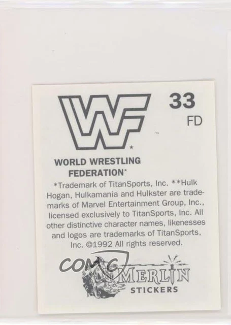 1992 MERLIN WWF Album stickers Mike Rotunda Irwin R Schyster #33 £3.92 ...