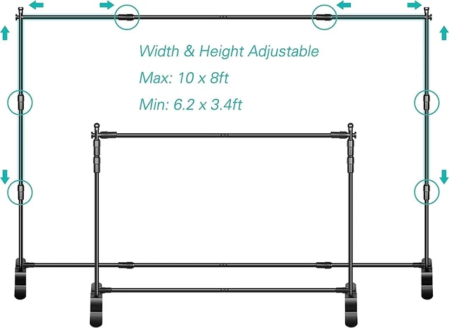 EMART 10 X 8ft (W X H) Photo Backdrop Banner Stand - Adjustable ... EMART 10 X 8ft (W X H) Photo Backdrop Banner Stand - Adjustable ...