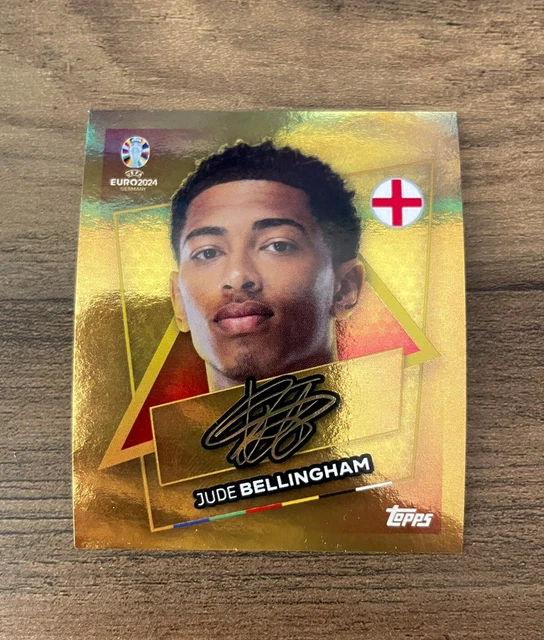 JUDE BELLINGHAM SIGNATURE Euro 2024 Gold Sticker RARE ENGLAND SP £21.00 ...