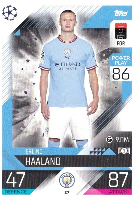 ERLING HAALAND, MANCHESTER City, Rare 2022/23 Uefa Champions League M ...