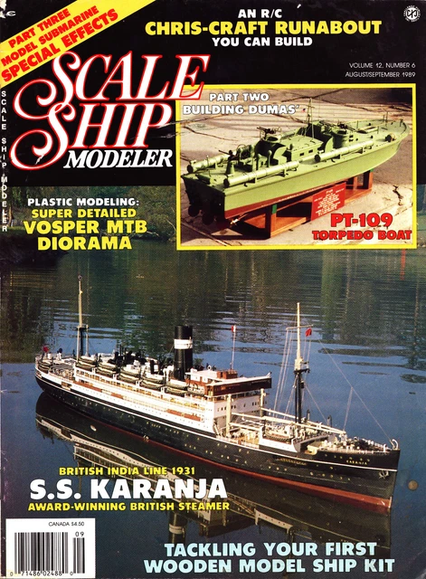 MAQUETTE / MODÉLISME Naval - Scale Ship Modeler Vol.12, N°6 - Août 1989 ...