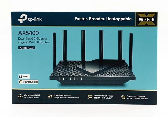 TP-LINK AX5400 DUAL-BAND Gigabit Wi-Fi 6 Router (Archer AX73) - Brand ...