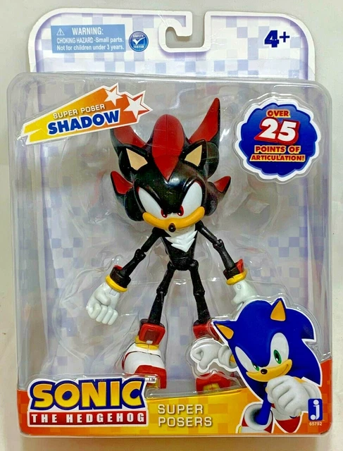 MISP JAZWARES SONIC HEDGEHOG Super Posers SHADOW 6" Poseable Action ...