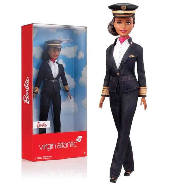 BARBIE X VIRGIN Atlantic Pilot Doll Captain Uniform NIB Limited Edition ...