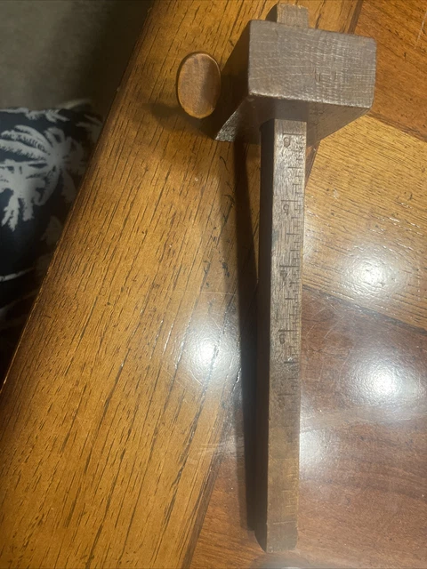 VINTAGE WOODEN SLIDING measuring stick $0.99 - PicClick