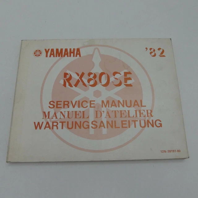 ORIGINAL YAMAHA RX80 SE Werkstatthandbuch Reparaturanleitung Handbuch ...