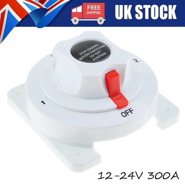 12V~24V 300A DUAL Battery Isolator Selector Kill Switch - Boat/Caravan ...