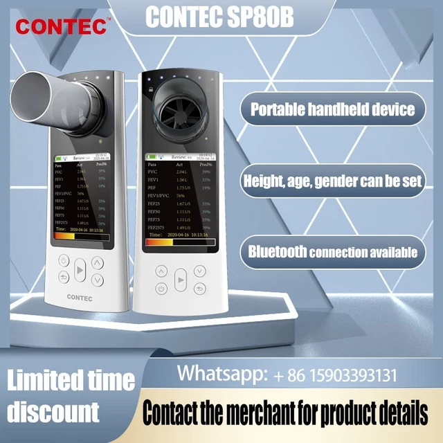 CONTEC SP80B SPIROMETER Medical portable vital capacity meter Bluetooth $303.11 - PicClick CA