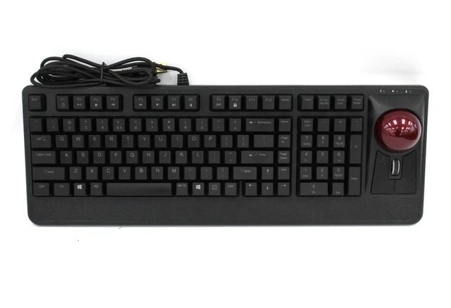 PERIXX PERIBOARD-522 WIRED Built-In Trackball Mechanical Keyboard In ...