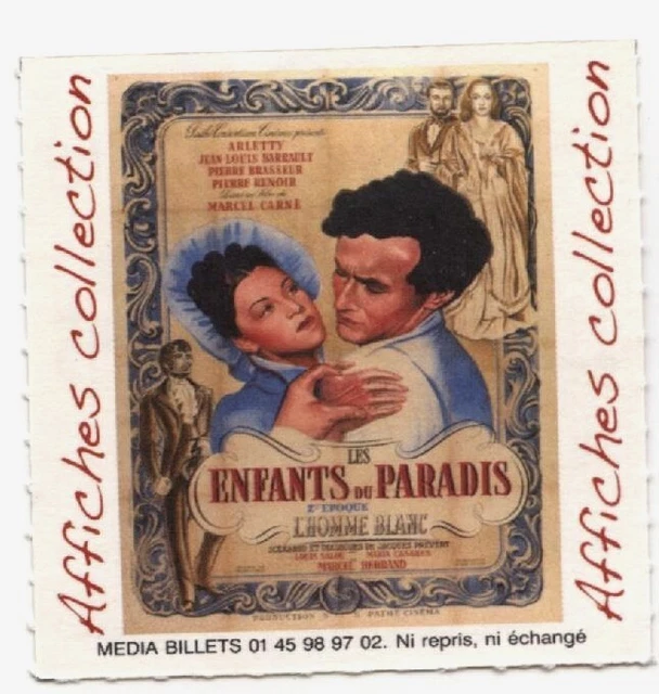 TICKET DE CINÉMA collection film LES ENFANTS DU PARADIS - Arletty - Mediabillets EUR 1,00 ...