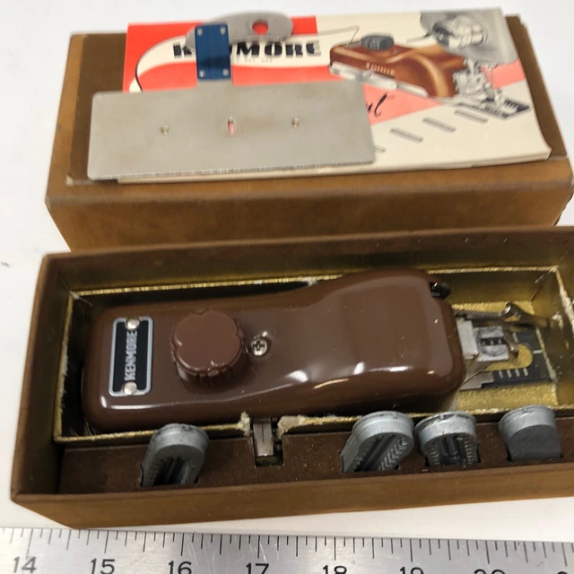 KENMORE BUTTONHOLER SEWING machine attachment manual Buttonhole 1960s ...