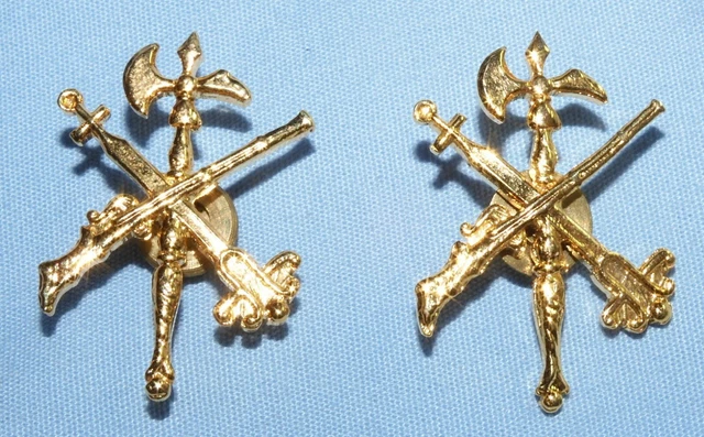 FINE PAIR SPANISH Foreign Legion Military Collar Badges - Spain Espagne ...