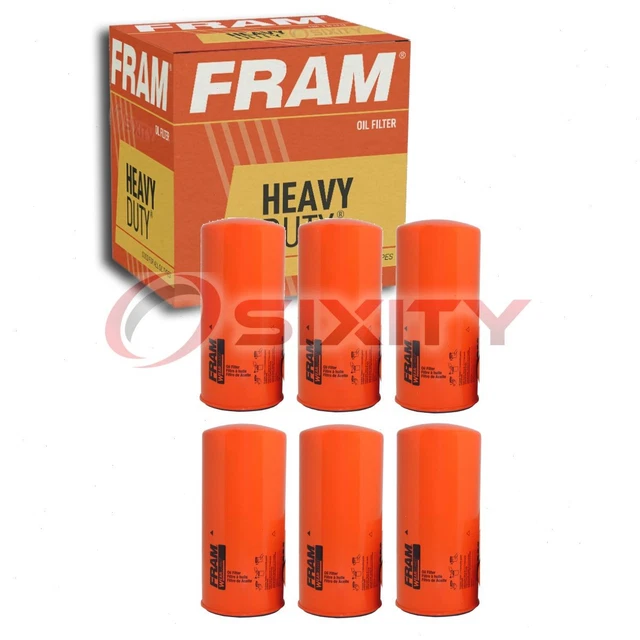 6 PC FRAM Heavy Duty PH373 Engine Oil Filters for T0720978 LF503 HP ...