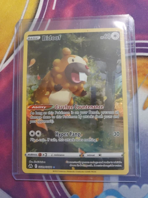 POKÉMON TCG BIDOOF Crown Zenith: Galarian Gallery GG29/GG70 Holo Holo Rare EUR 2,83 - PicClick FR
