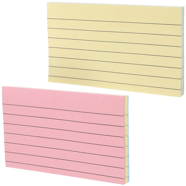 180 PCS RECORD Cards Color Stationery Index Colored Ruled Prompt $18.99 ...