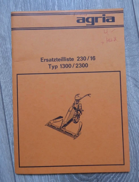 AGRIA MOTORMÄHER 1300 + 2300 Ersatzteilliste EUR 39,90 - PicClick DE
