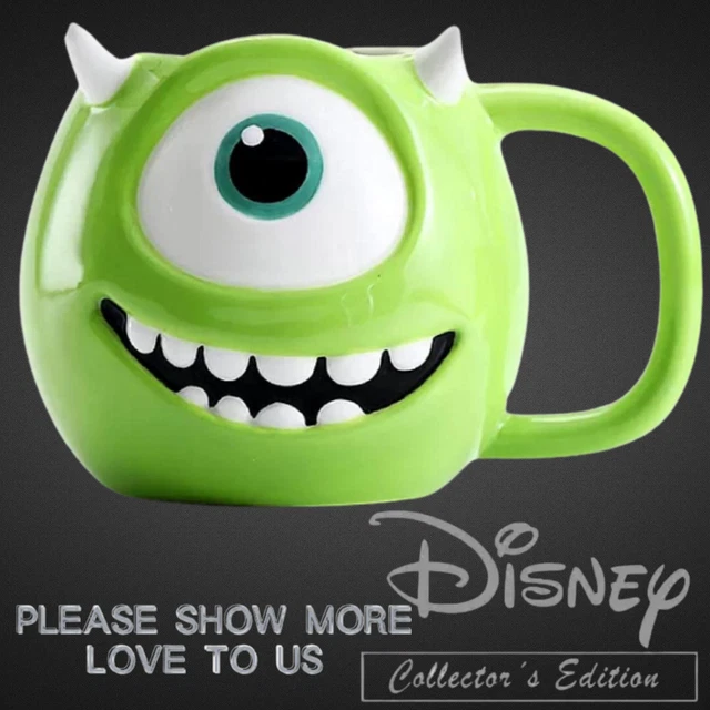 DISNEY 3D PIXAR Monsters Inc Green TEA CUP/COFFEE CUP/Mike Mug 400ML ...
