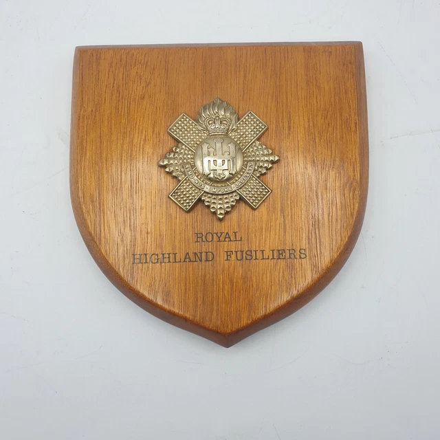 ROYAL HIGHLAND FUSILIERS Regimental Plaque Shield Heraldry Crest £19.99 ...