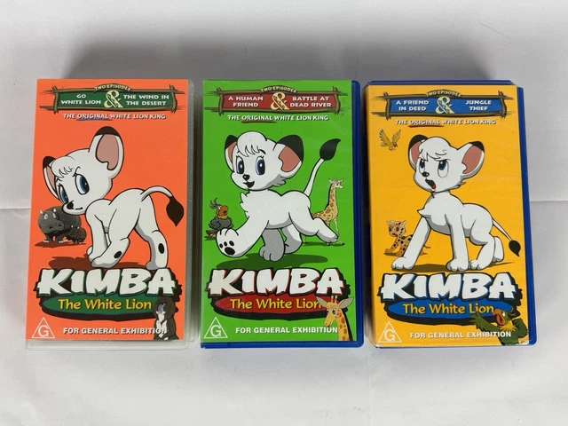 VINTAGE EXC. COND. Kimba The White Lion VHS Volumes 1 2 3 Bundle Lot 6 ...