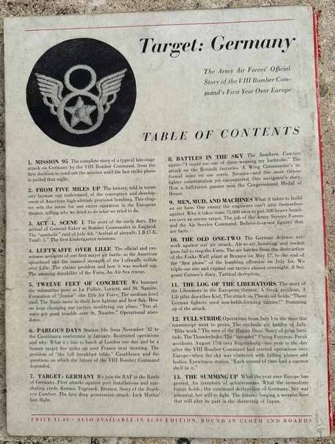 WW2 1943 8TH Usaaf Book Target Germany Full Size 122 Pages Original Not Booklet £35.00 - PicClick UK