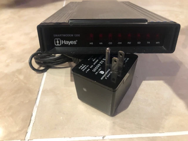 HAYES SMARTMODEM 1200 Baud External Modem Vintage Rare $20.00 - PicClick