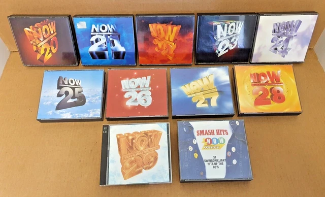 VINTAGE NOW THAT'S WHAT I CALL MUSIC FAT BOX CD BUNDLE - 20-29 + SMASH ...