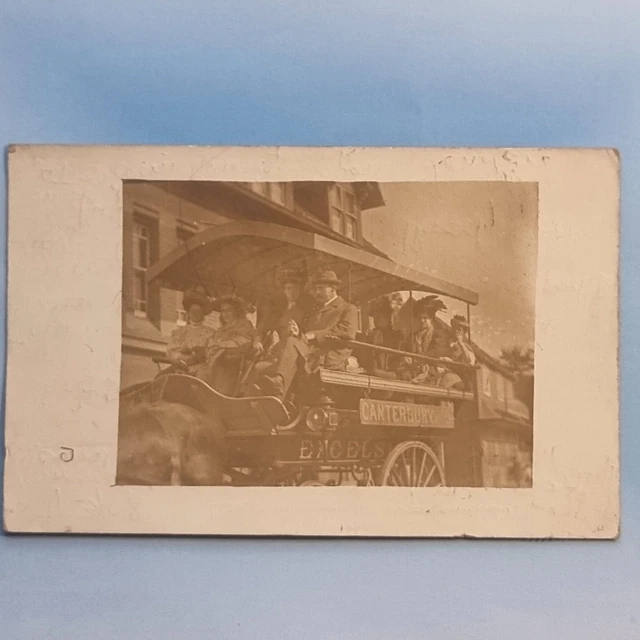 MARGATE POSTCARD 1906 Real Photo Edwardian Horse Charabanc Trip ...