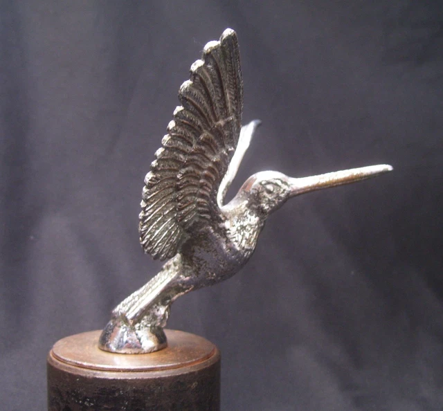 VINTAGE 1930S HUMMINGBIRD CAR RADIATOR CAP MASCOT~OLD HUMMING BIRD HOOD ...