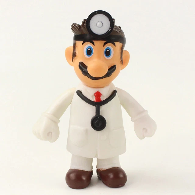SUPER MARIO BROS Dottore Action Figure Mario Doctor 13 cm da Collezione ...