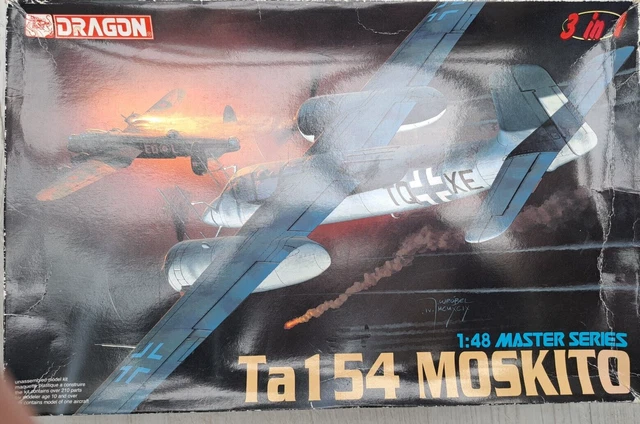DRAGON/REVELL 1/48 SCALE kits. Focke-Wulf Ta 154 Moskito WW2 German ...