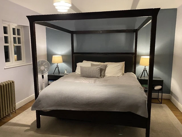 LOMBOK SOLID HARDWOOD Super King 4 Poster Bed – Luxury Frame £695.00 ...