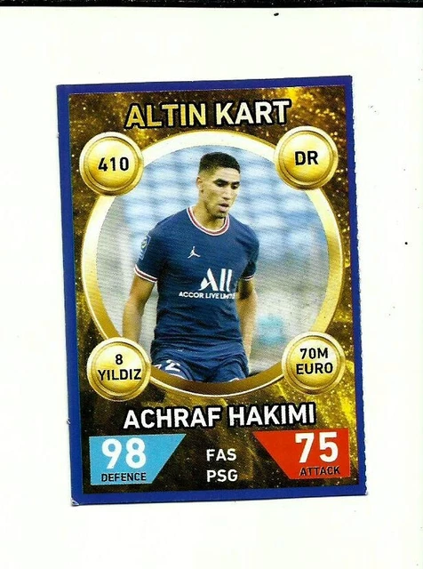 CARTA CALCIO EURO Final 2023 - Hakimi - PSG - stampata in Turchia EUR 1 ...