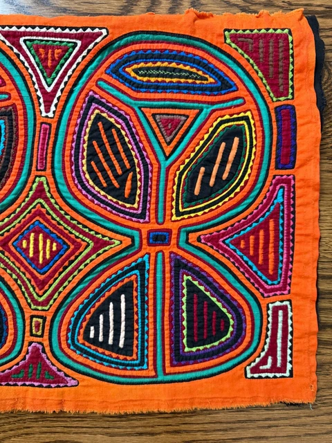 🏞 MOLA, PANAMA KUNA Flags Exceptional SAWTOOTH work $94.81 - PicClick CA