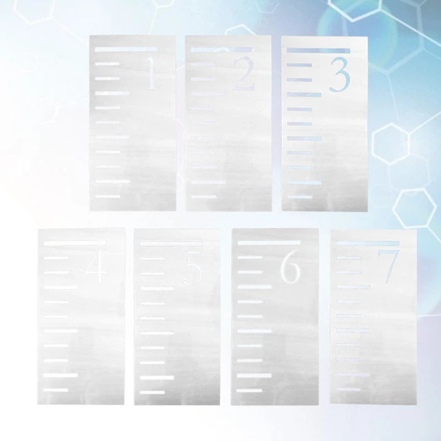 7 PCS HEIGHT Measurement Growth Chart Ruler Child Kids Stencil Template ...