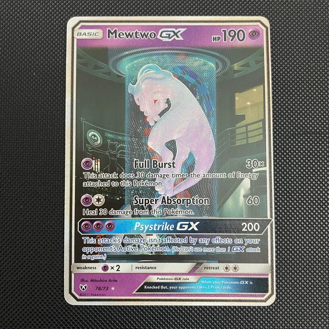 MEWTWO GX 78/73 Pokemon Shining Legends Holo Secret Rare Mewtube NM EUR ...