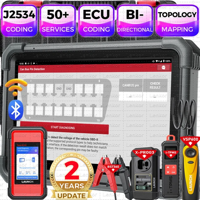 LAUNCH X431 PRO3S V+ 5.0 ELITE PRO5 Car Diagnostic Tool J2534 ...