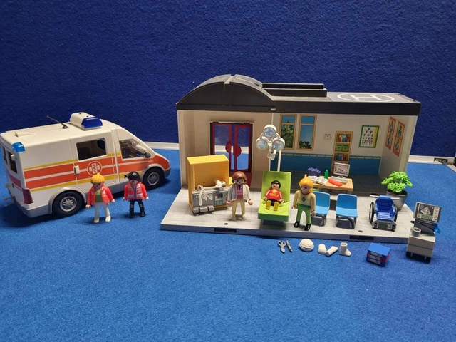PLAYMOBIL HOSPITAL AMBULANCE and carry along Hospital Clinic EUR 22,53 ...