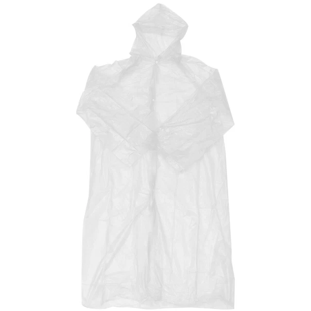 OUTDOOR RAINWEAR COVERALL Plastic Coveralls Hooded Rain Poncho £18.29 ...