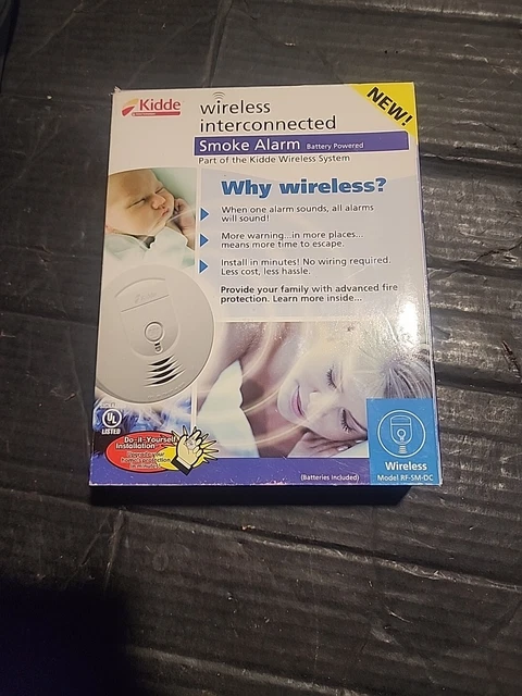 KIDDE BATTERY OPERATED Wireless Interconnect Smoke Detector Alarm ...