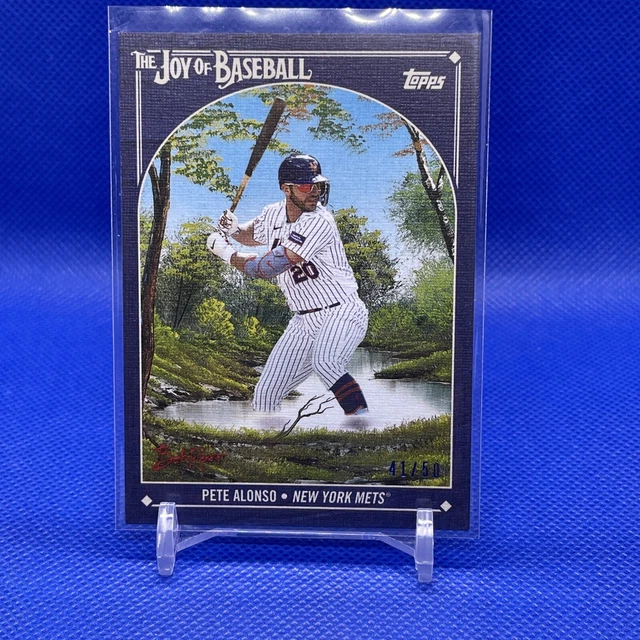 2023 TOPPS X Bob Ross la joie du baseball #50 Pete Alonso bleu prussien ...