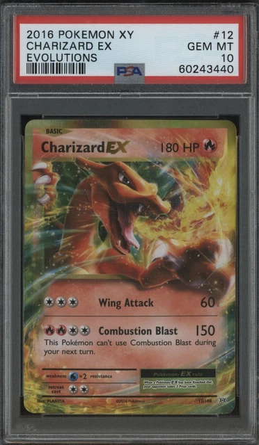 2016 POKEMON XY Evolutions #12 Charizard Ex PSA 10 GEM MINT EUR 37,38 ...