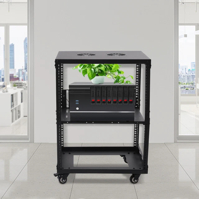 12U OPEN FRAME Server Rack 4 Post for 19.7" IT Network Server Relay ...