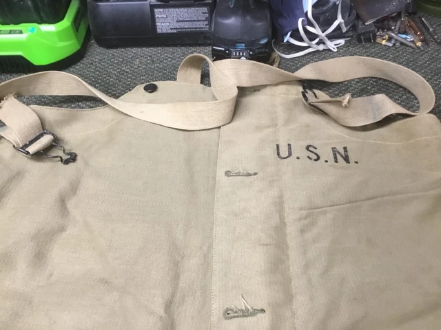 VINTAGE WWII USN Us Navy Foul Weather Deck Bib Overalls, Size Small ...