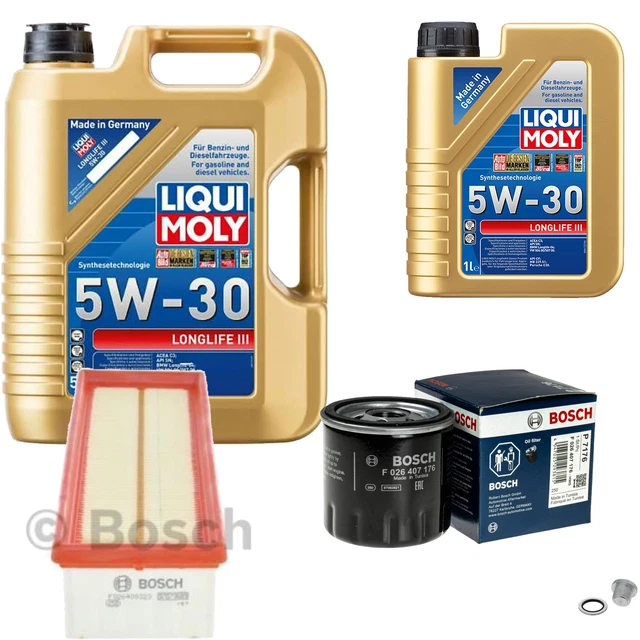 BOSCH INSPECTION SET 6 L Liqui Moly Longue Vie 3 5W-30 pour Dacia Duster EUR 122,71 - PicClick FR