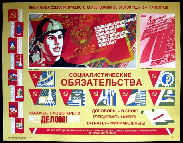 USSR SOVIET PROPAGANDA Poster Lenin 1968 £84.82 - PicClick UK