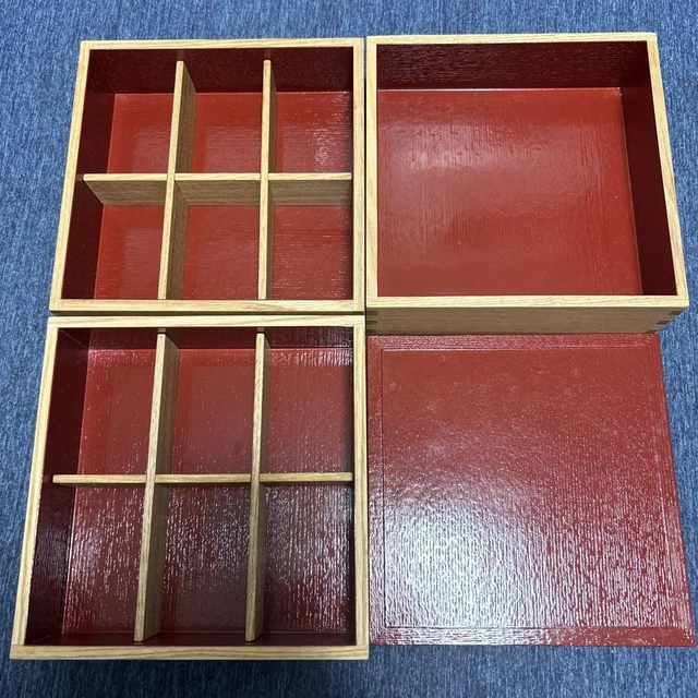 JAPANESE MATSUYA LACQUERWARE Three-Tier Box $296.10 - PicClick