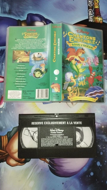 VHS WALT DISNEY Chantons Ensemble Sous l'ocean k7 video cassette EUR 20 ...