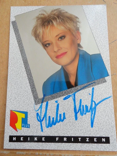 AUTOGRAMM HEIKE FRITZEN Tv Rtl Moderatorin *Dachbodenfund* EUR 1,00 ...
